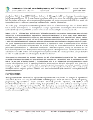 A FALL DETECTION SMART WATCH USING IOT AND DEEP LEARNING | PDF | Senior Health | Healthy Living