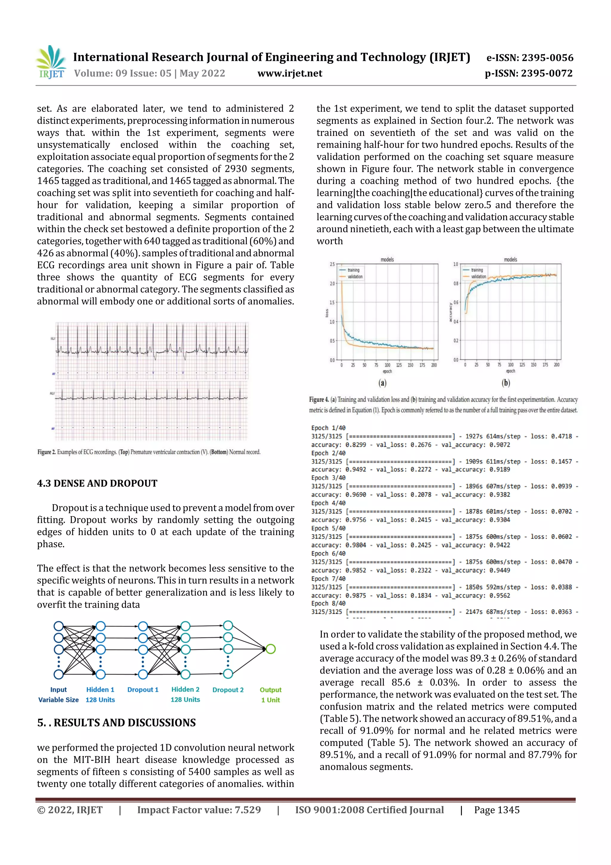 APPLICATION OF 1D CNN IN ECG CLASSIFICATION | PDF