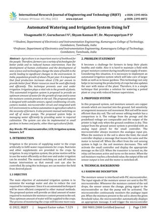 Automated Watering and Irrigation System Using IoT | PDF | Agriculture ...