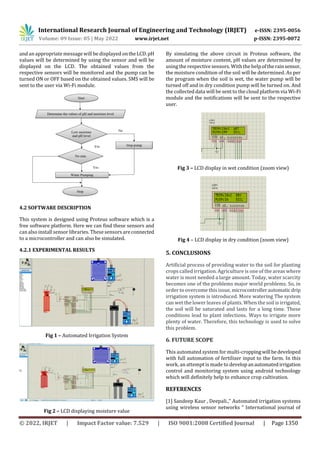 Automated Watering and Irrigation System Using IoT | PDF | Agriculture ...
