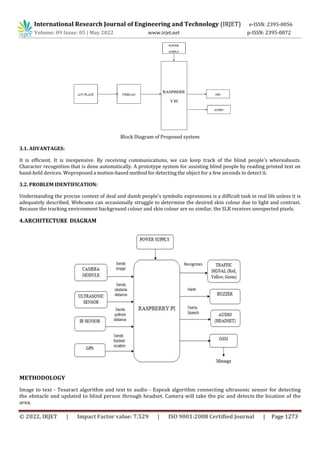 RASPBERRY PI BASED SMART WALKING STICK FOR VISUALLY IMPAIRED PERSON | PDF | Eye and Vision ...