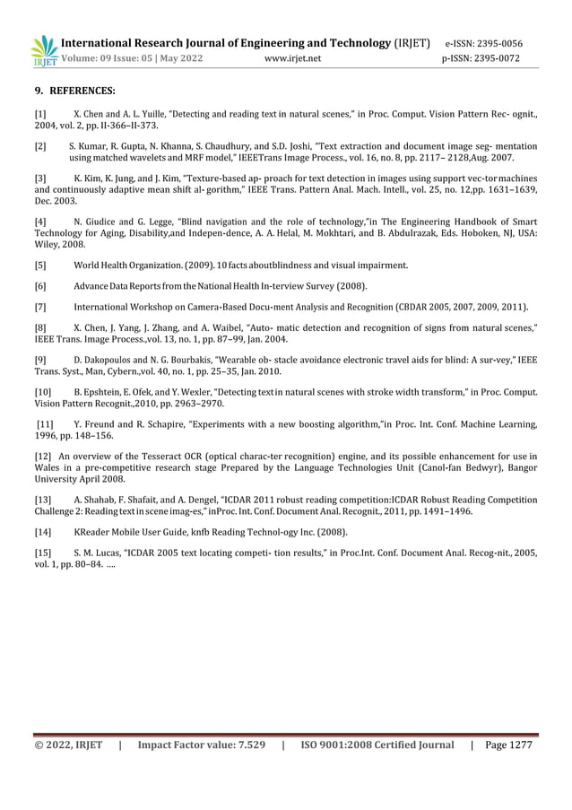 RASPBERRY PI BASED SMART WALKING STICK FOR VISUALLY IMPAIRED PERSON | PDF | Eye and Vision ...