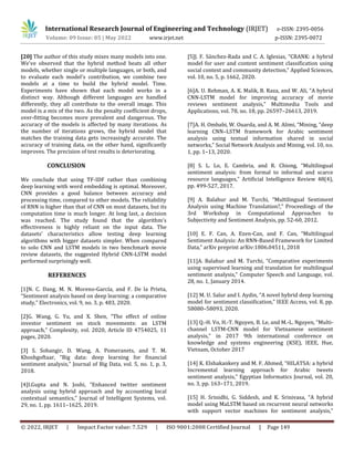 Hybrid Deep Learning Model for Multilingual Sentiment Analysis | PDF ...