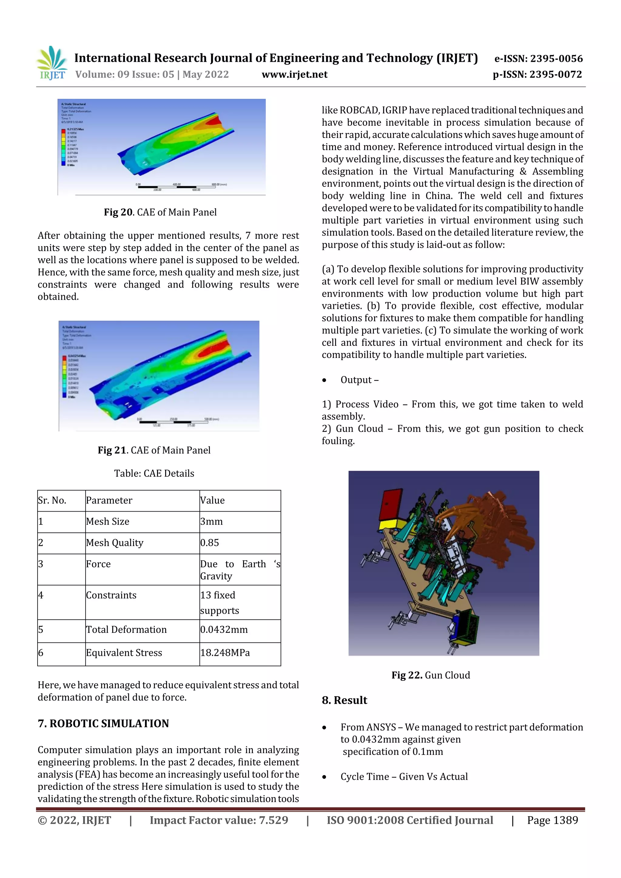 Design, Analysis and Simulation of Body in White (BIW) Fixture | PDF