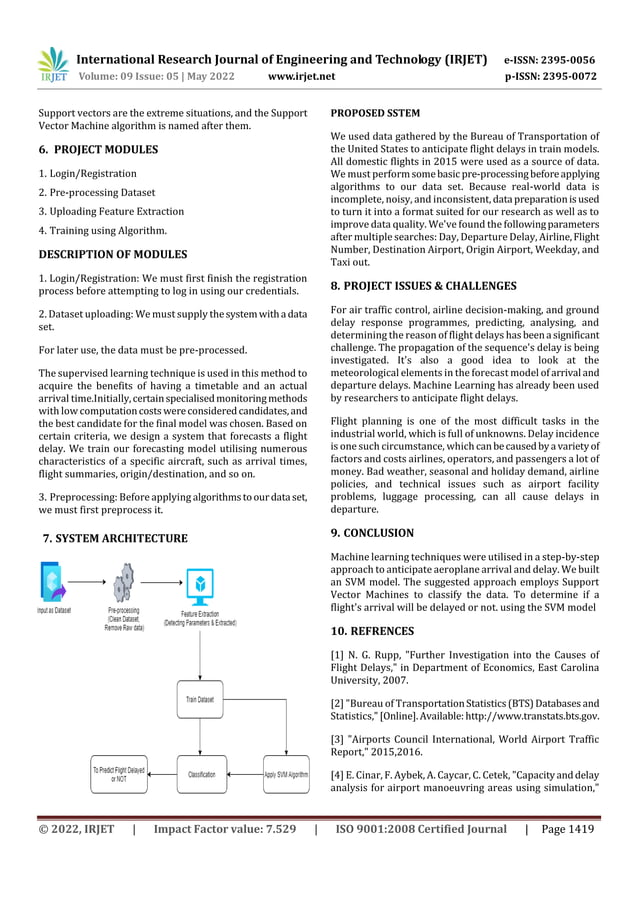Predicting Flight Delays with Error Calculation using Machine Learned Classifiers | PDF