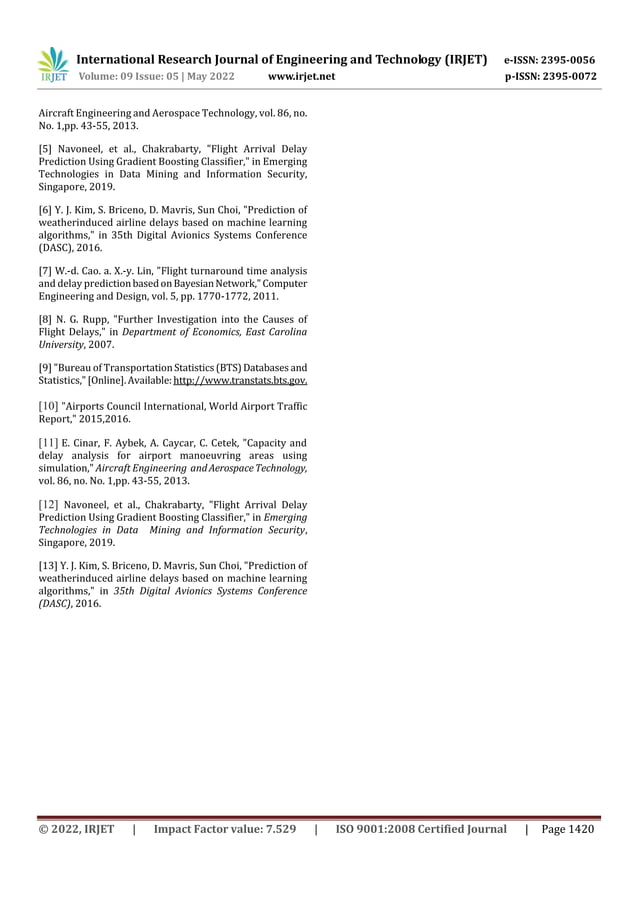 Predicting Flight Delays With Error Calculation Using Machine Learned Classifiers Pdf