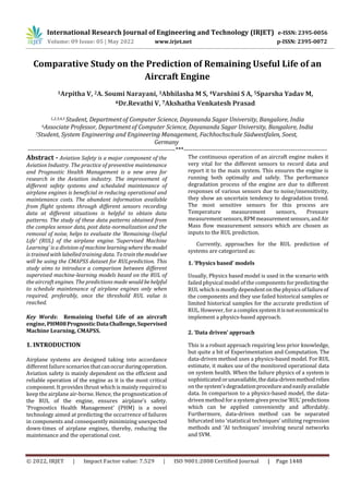 Comparative Study on the Prediction of Remaining Useful Life of an ...