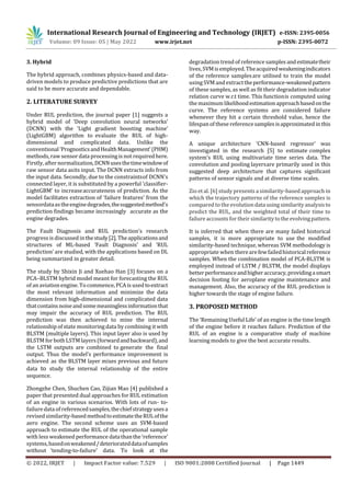 Comparative Study on the Prediction of Remaining Useful Life of an Aircraft Engine | PDF