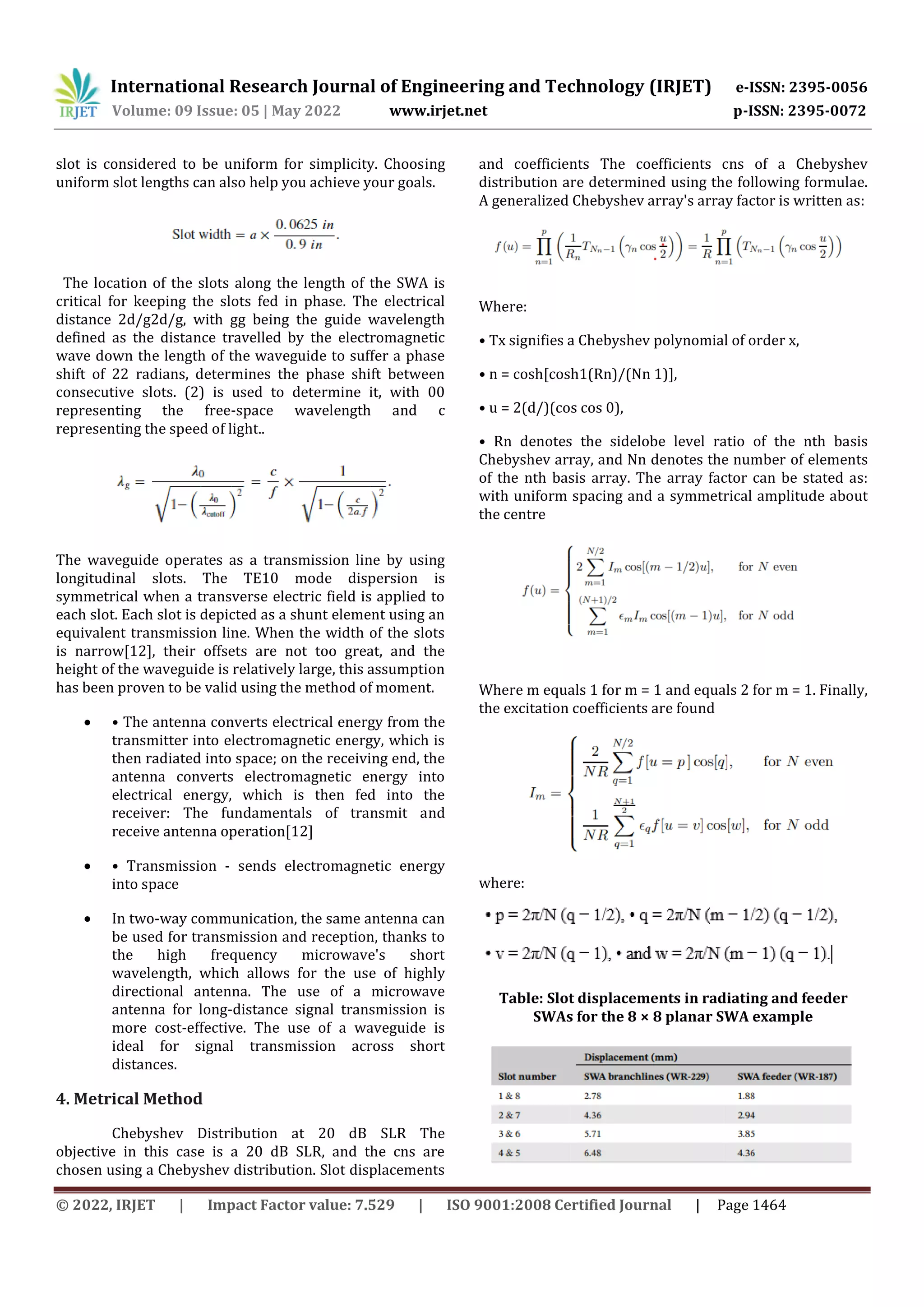 DESIGN OF SLOTTED WAVEGUIDE ANTENNA FOR WIRELESS APPLICATION | PDF