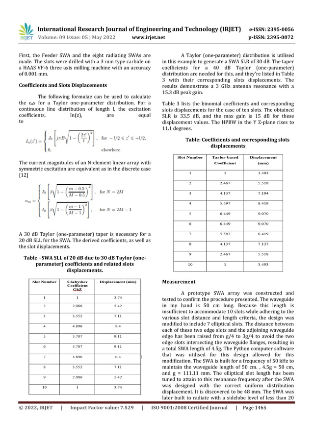 DESIGN OF SLOTTED WAVEGUIDE ANTENNA FOR WIRELESS APPLICATION | PDF