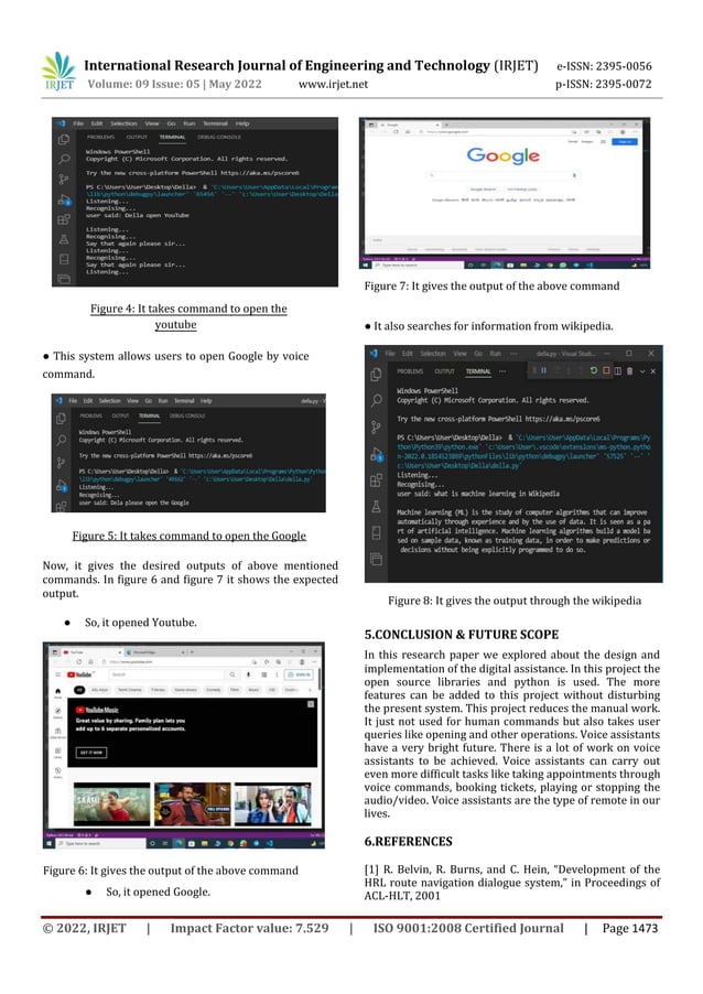 Desktop Based Voice Assistant Application Using Machine Learning Approach | PDF