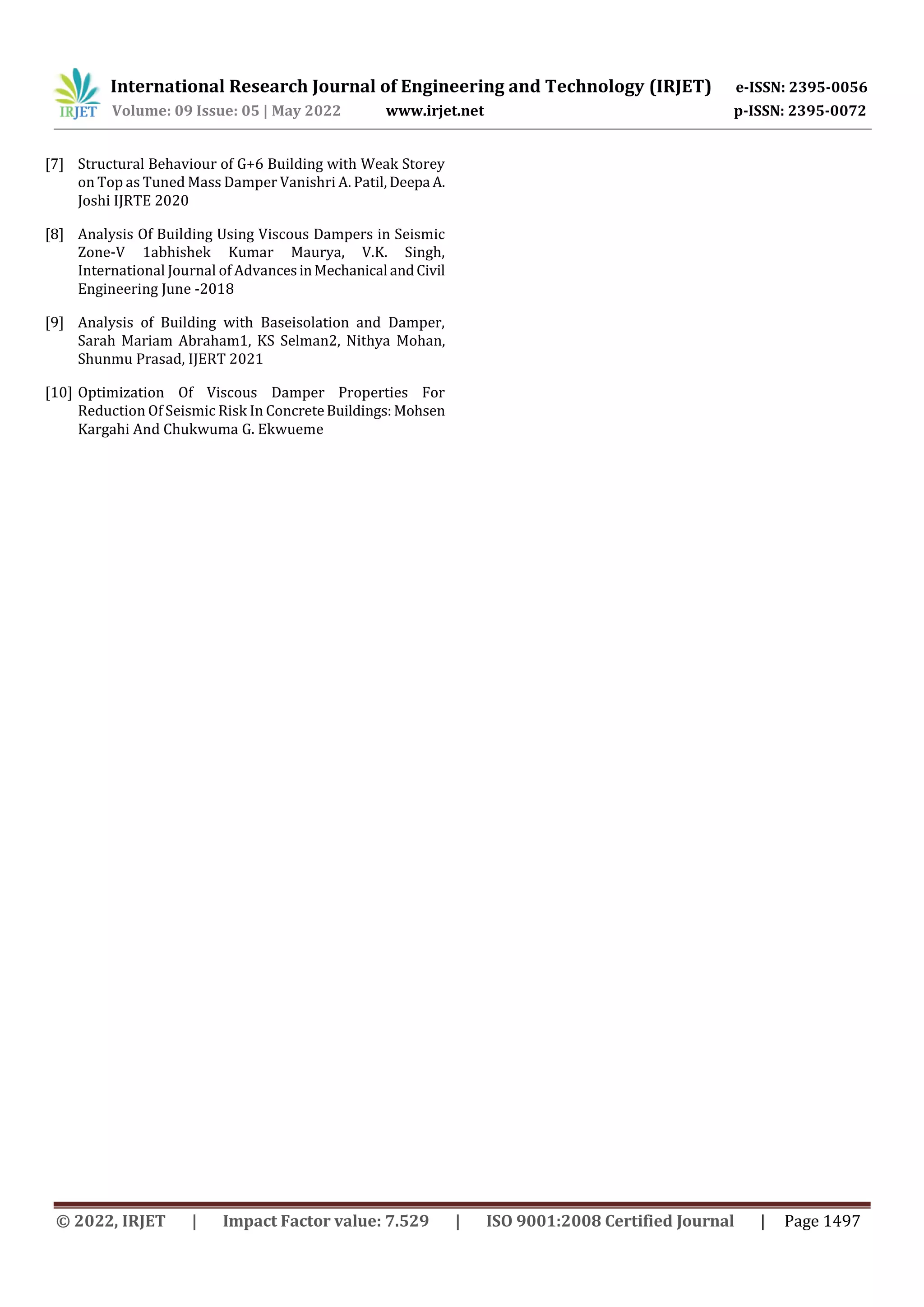 Seismic Analysis Of Reinforced Concrete Building Using Fluid Viscous Damper Pdf