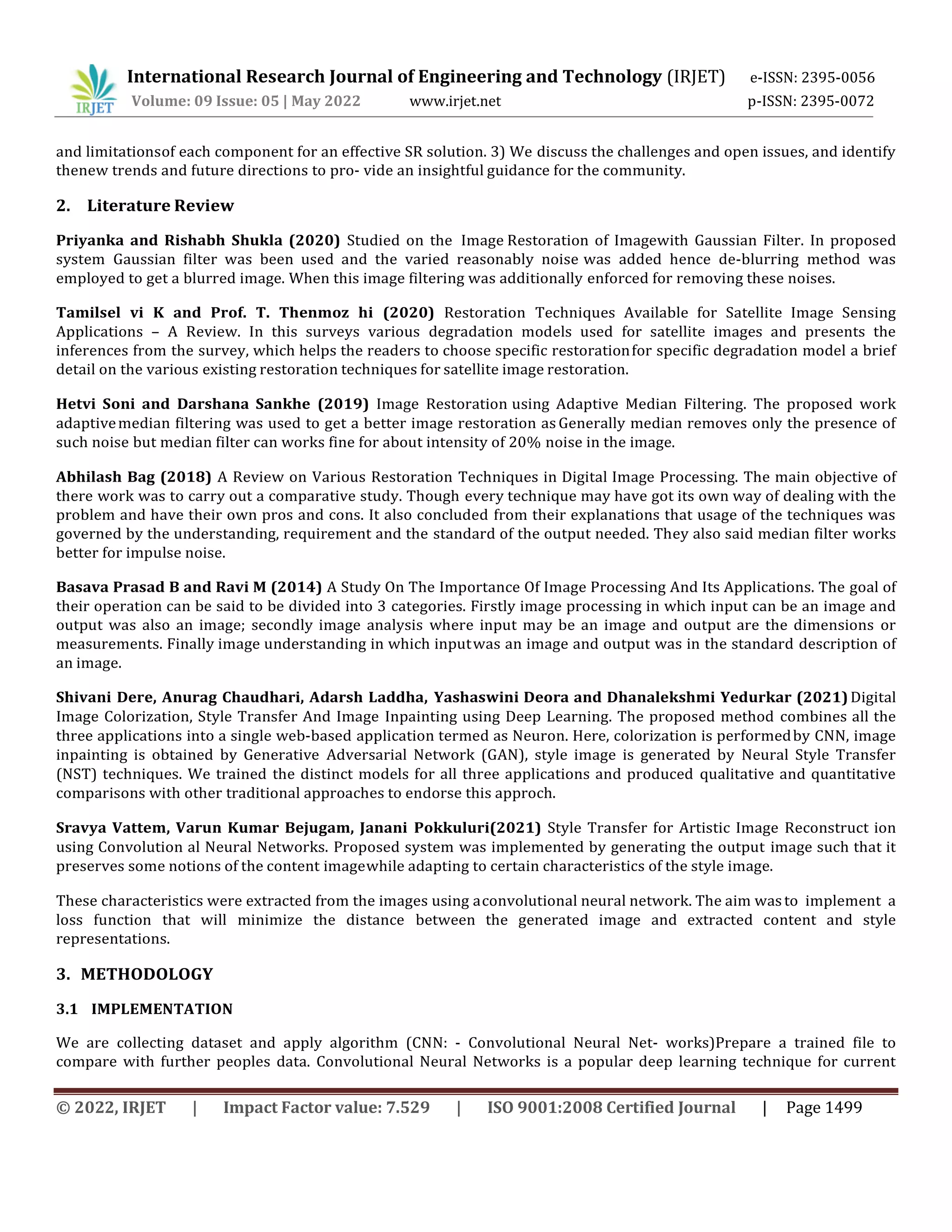 Image Super Resolution Using Generative Adversarial Network Pdf