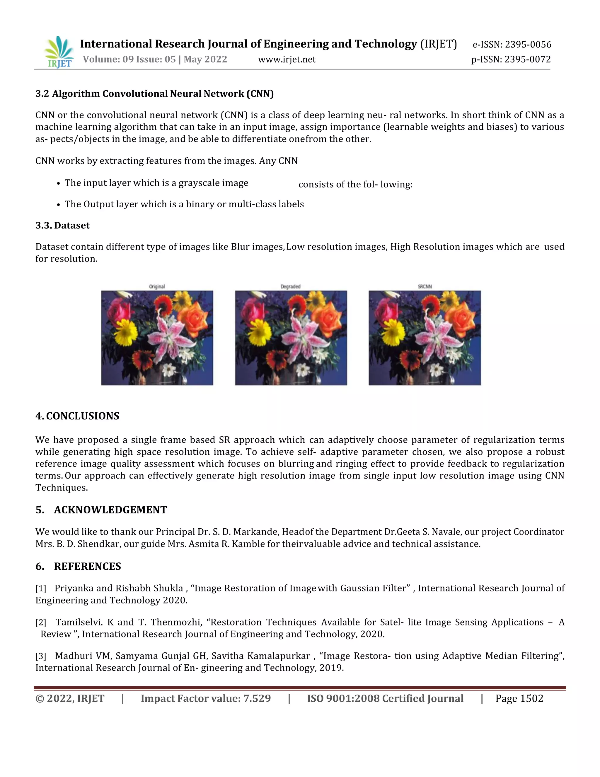 Image super resolution using Generative Adversarial Network. | PDF