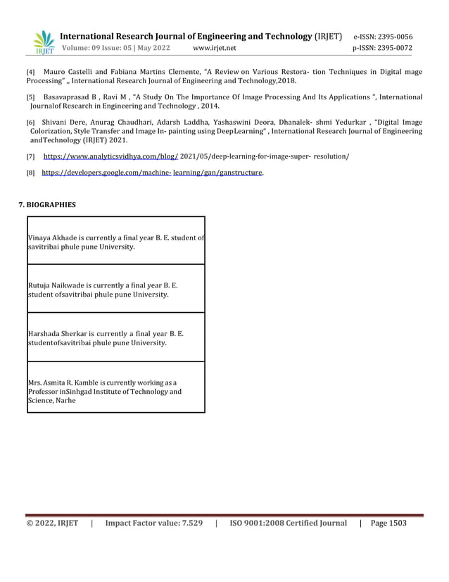 Image super resolution using Generative Adversarial Network. | PDF