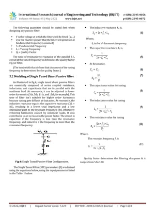 Harmonic Analysis of Non-Linear Loads in Distribution System and Mitigation Using Passive ...