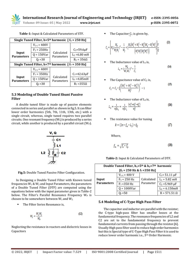 Harmonic Analysis of Non-Linear Loads in Distribution System and Mitigation Using Passive ...