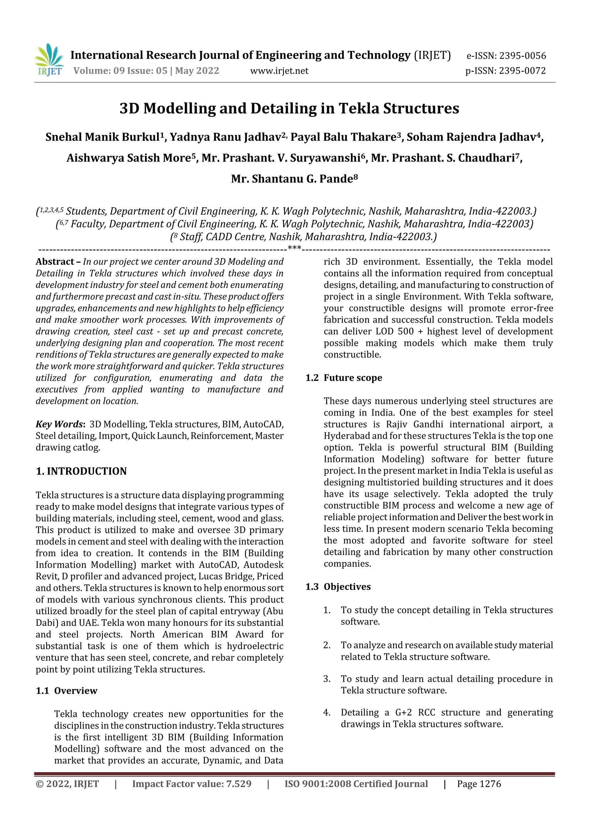 3D Modelling and Detailing in Tekla Structures | PDF