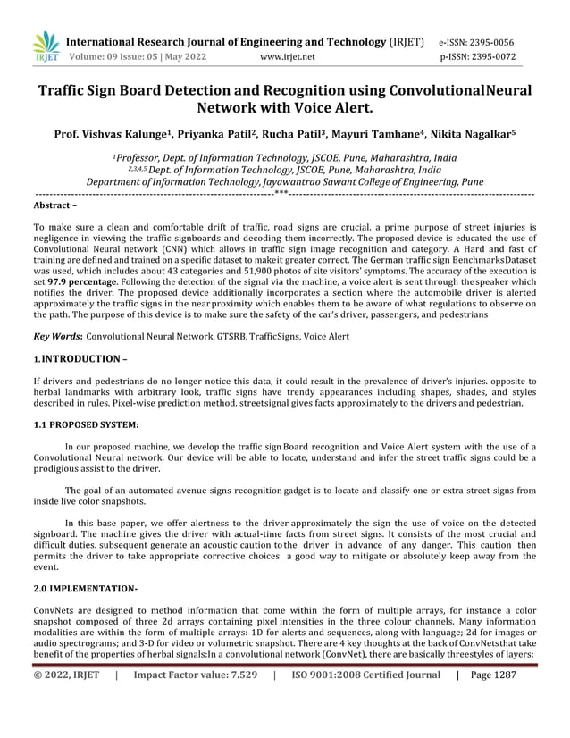 Traffic Sign Board Detection And Recognition Using Convolutional Neural