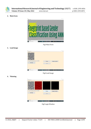 Fingerprint Based Gender Classification by using Fuzzy C- Means and Neural Network Model | PDF
