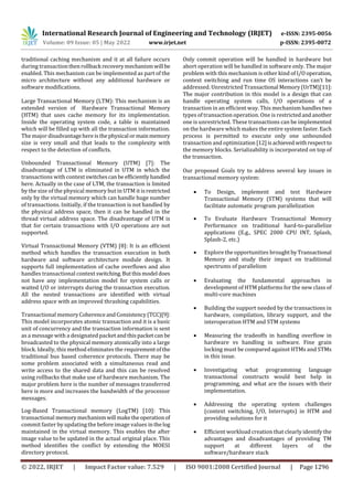 A Survey on Distributed Transactional Memory System with a Proposed Design for Parallel ...