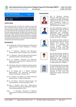 IOT BASED SMART ENERGY METER USING ARDUINO UNO | PDF