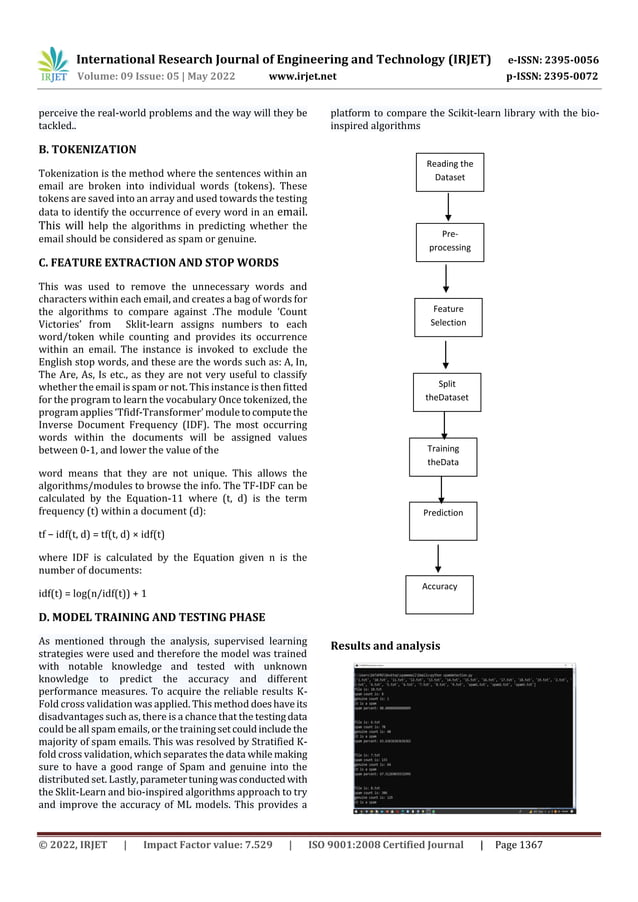 Detecting spam mail using machine learning algorithm | PDF