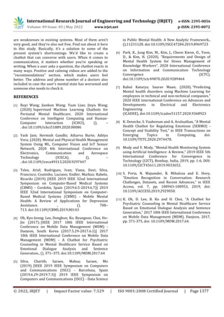 Mental Health Chatbot System by Using Machine Learning | PDF