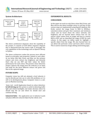 Real-Time Color Detection Using Python and OpenCV | PDF