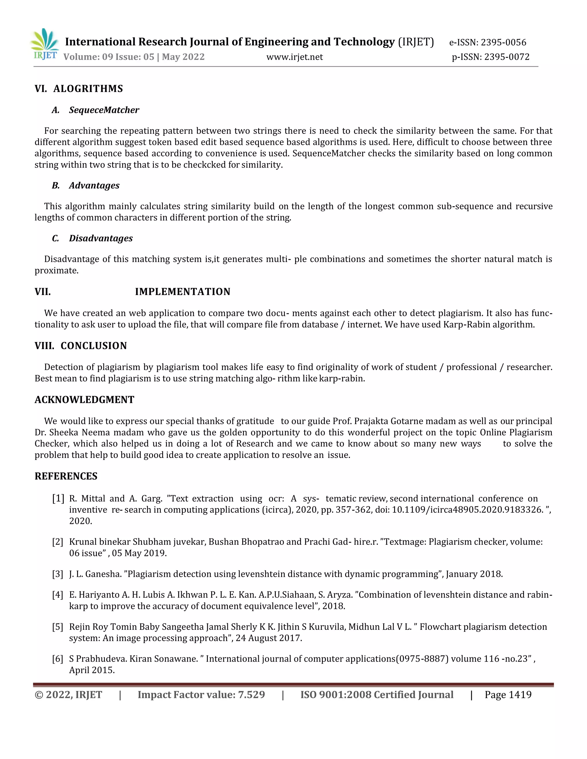 Online Plagiarism Checker | PDF