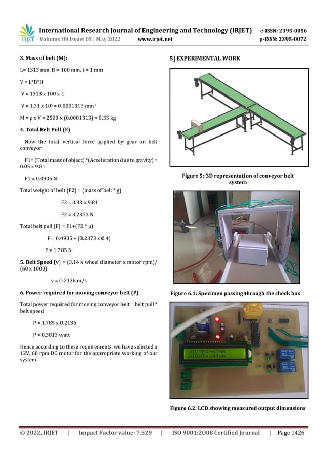 Design and Modelling of Automated Dimensional Check Conveyor Belt System for Categorization of ...
