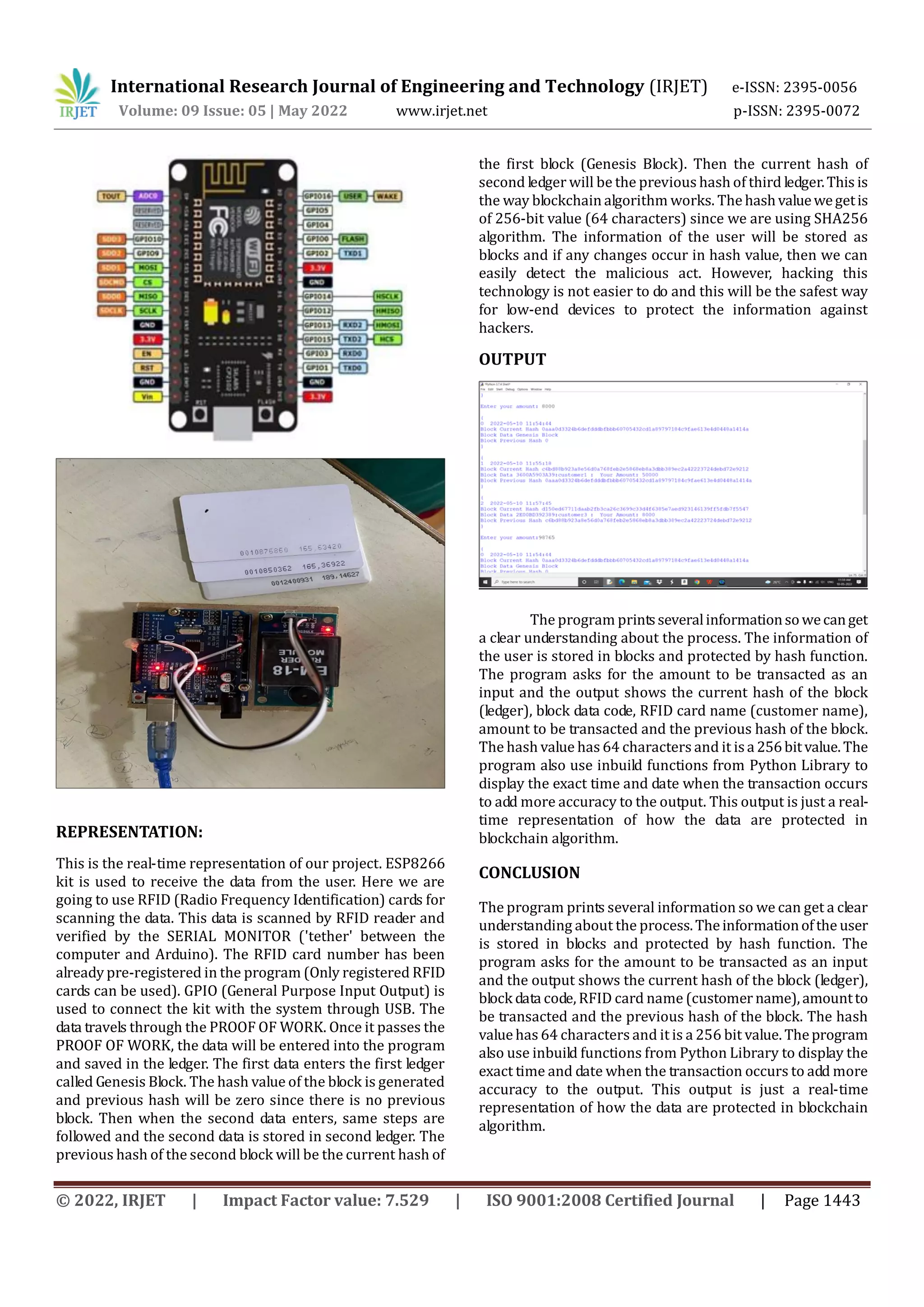 A LIGHTWEIGHT PAYMENT VERIFICATION USING BLOCKCHAIN ALGORITHM ON IoT DEVICES | PDF | Internet ...