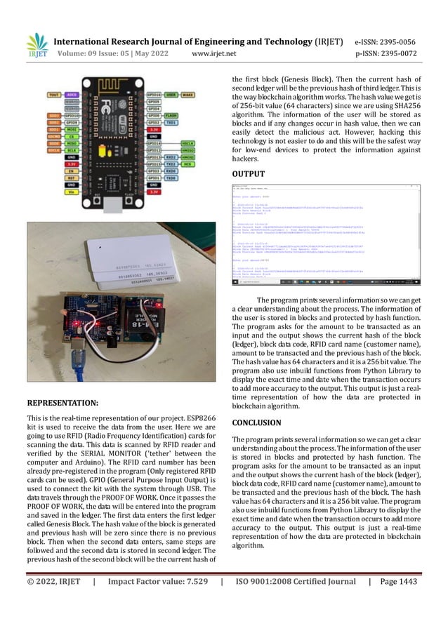 A LIGHTWEIGHT PAYMENT VERIFICATION USING BLOCKCHAIN ALGORITHM ON IoT DEVICES | PDF | Internet ...