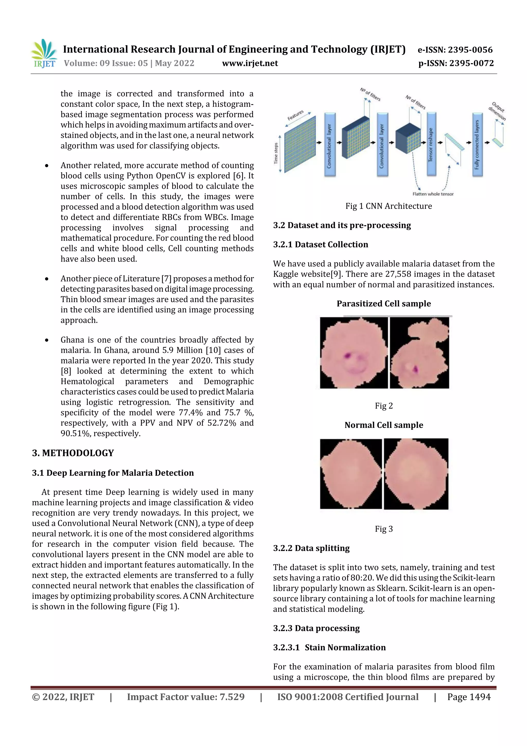 Malaria Detection System Using Microscopic Blood Smear Image | PDF