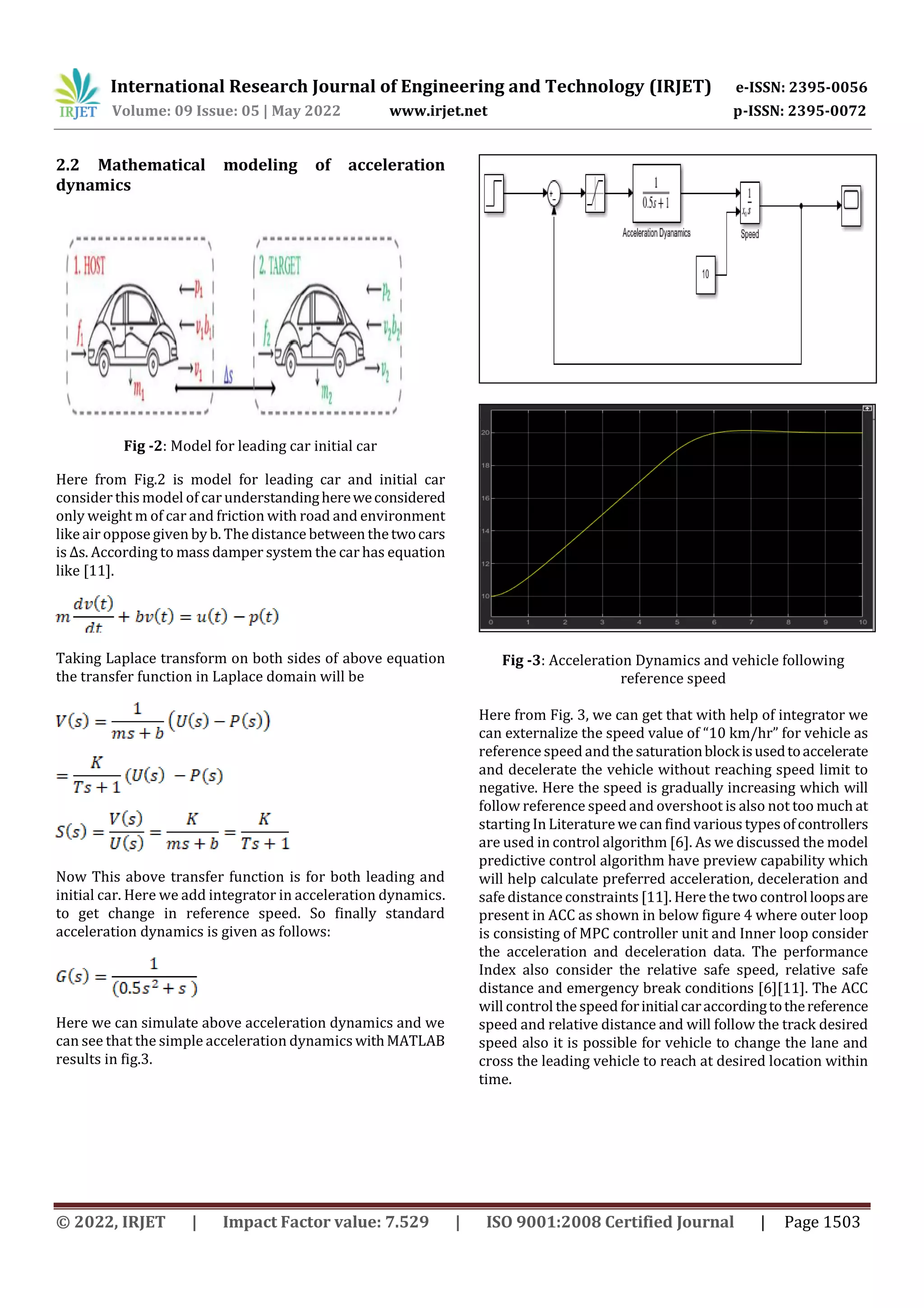 Adaptive Cruise Control System For Vehicle Using Model Predictive Control Algorithm Pdf