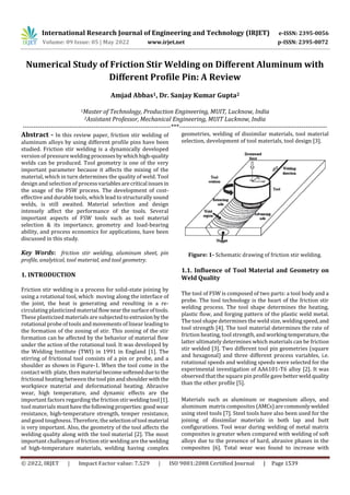 Numerical Study of Friction Stir Welding on Different Aluminum with ...