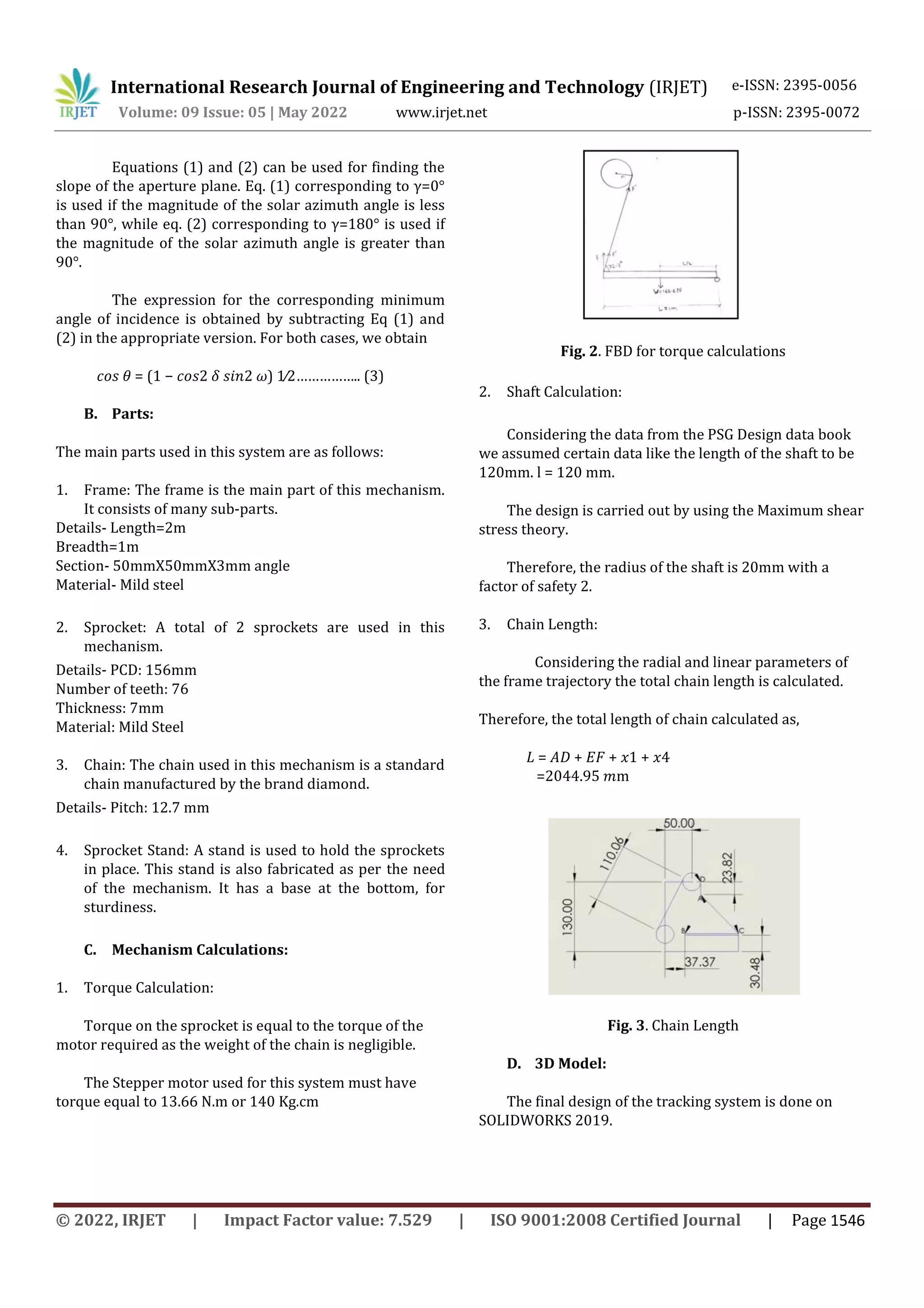 Design and Fabrication of Periodic Tracking System for Solar Collectors ...