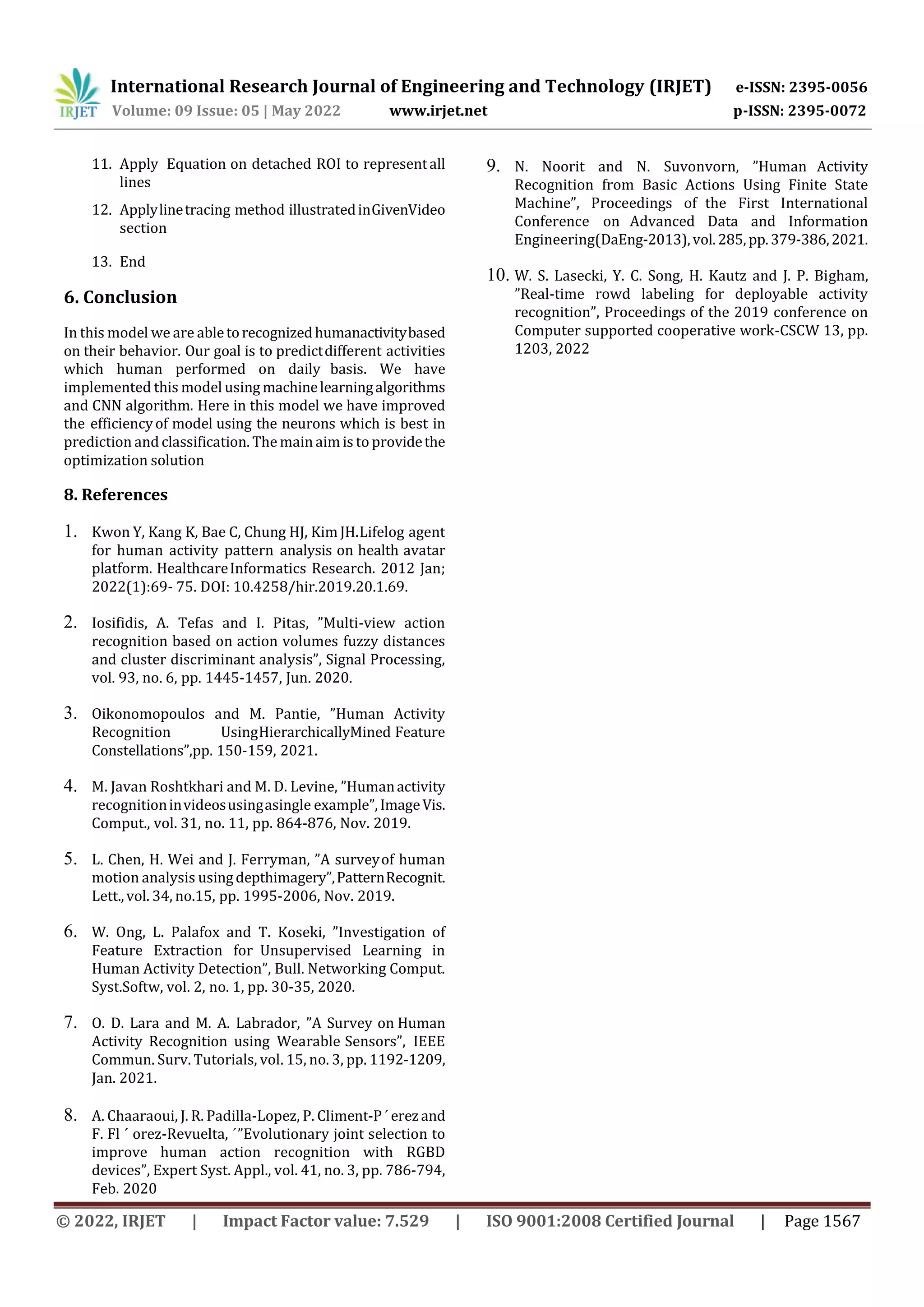 Human Activity Recognition Using Neural Network | PDF