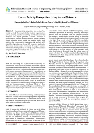 Human Activity Recognition Using Neural Network | PDF