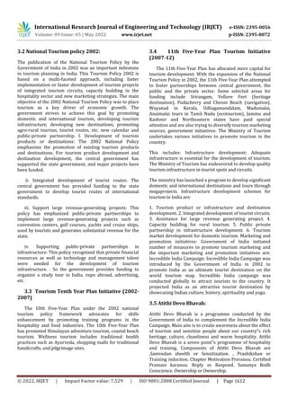 Evolution of Tourism Policy in India: An overview | PDF