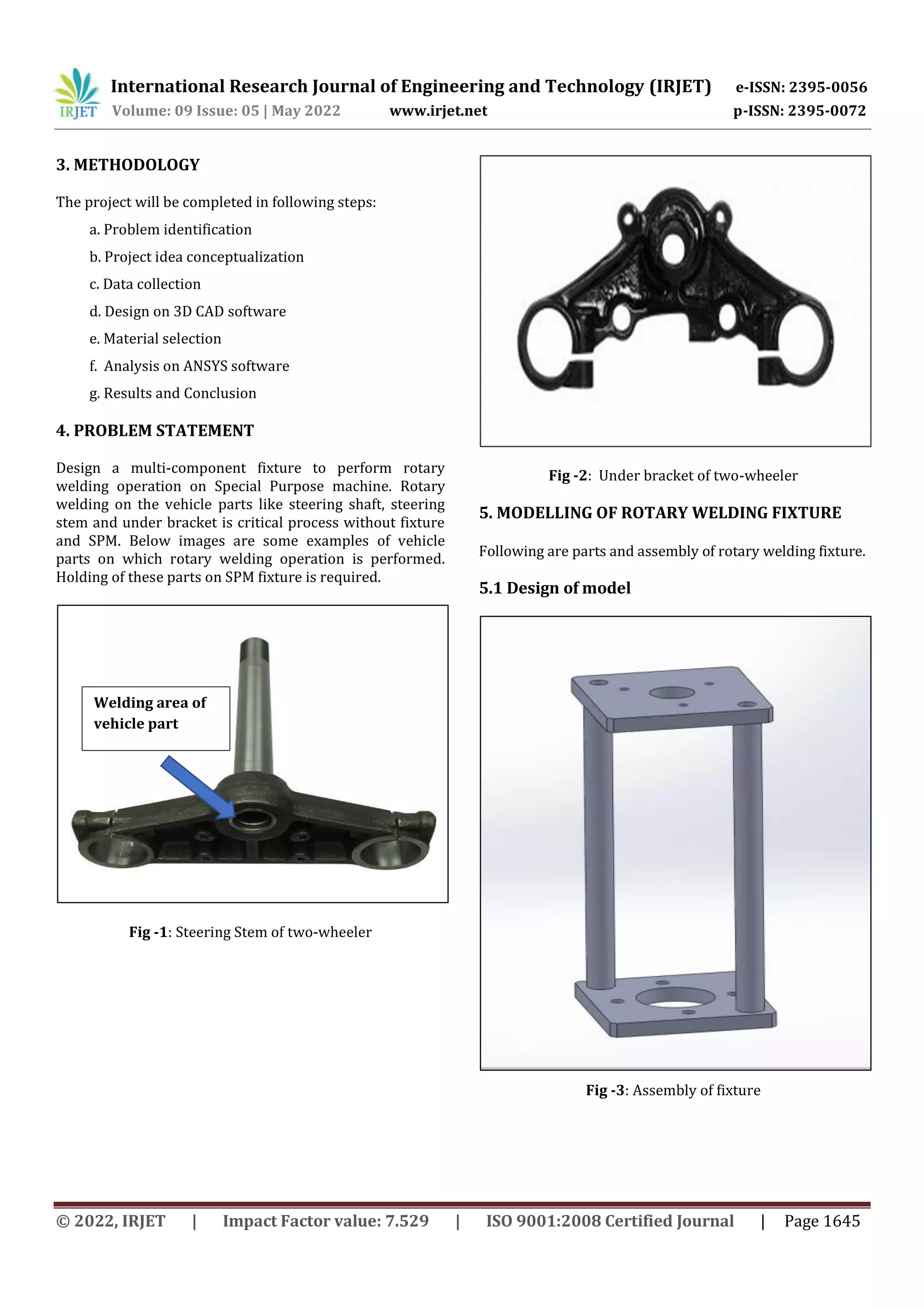 Design of Fixture for rotary welding SPM | PDF
