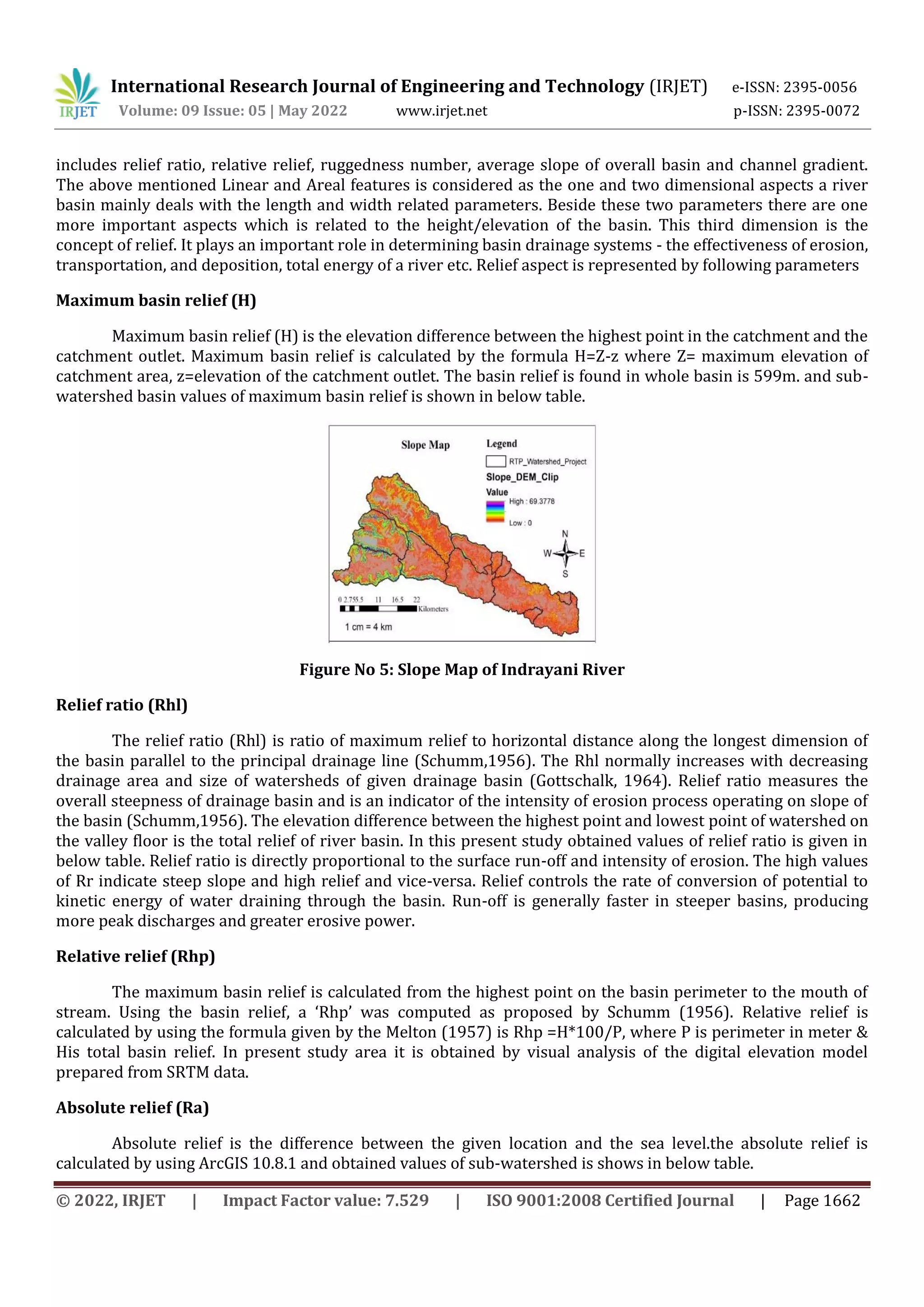 Morphometric Analysis Of Indrayani River Basin Using Remote Sensing And