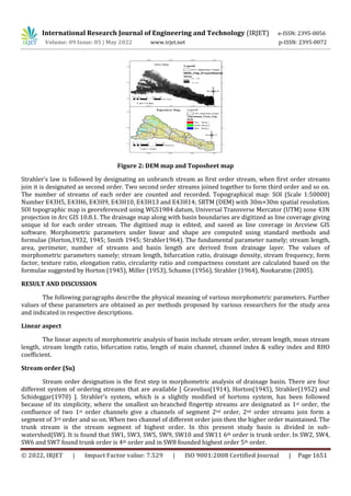 Morphometric Analysis of Indrayani River Basin using Remote Sensing and ...