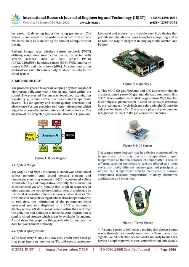 IOT Based Air & Sound Pollution Monitoring system using Raspberry pi | PDF IOT Based Air & Sound Pollution Monitoring system using Raspberry pi | PDF