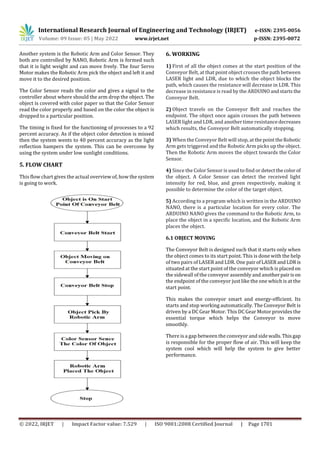 Picking Object By Using Robotic Arm | PDF