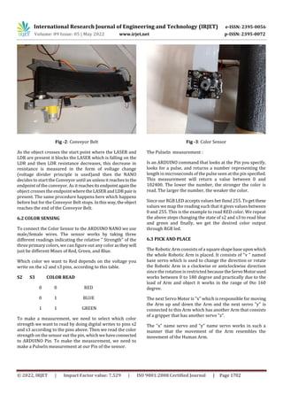 Picking Object By Using Robotic Arm | PDF