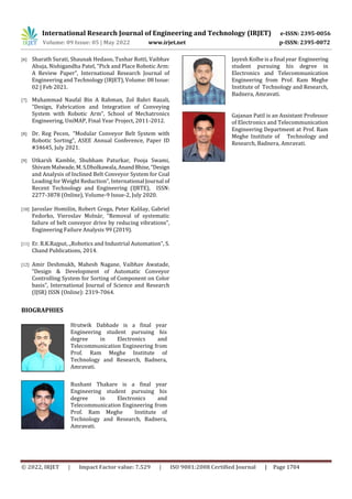Picking Object By Using Robotic Arm | PDF