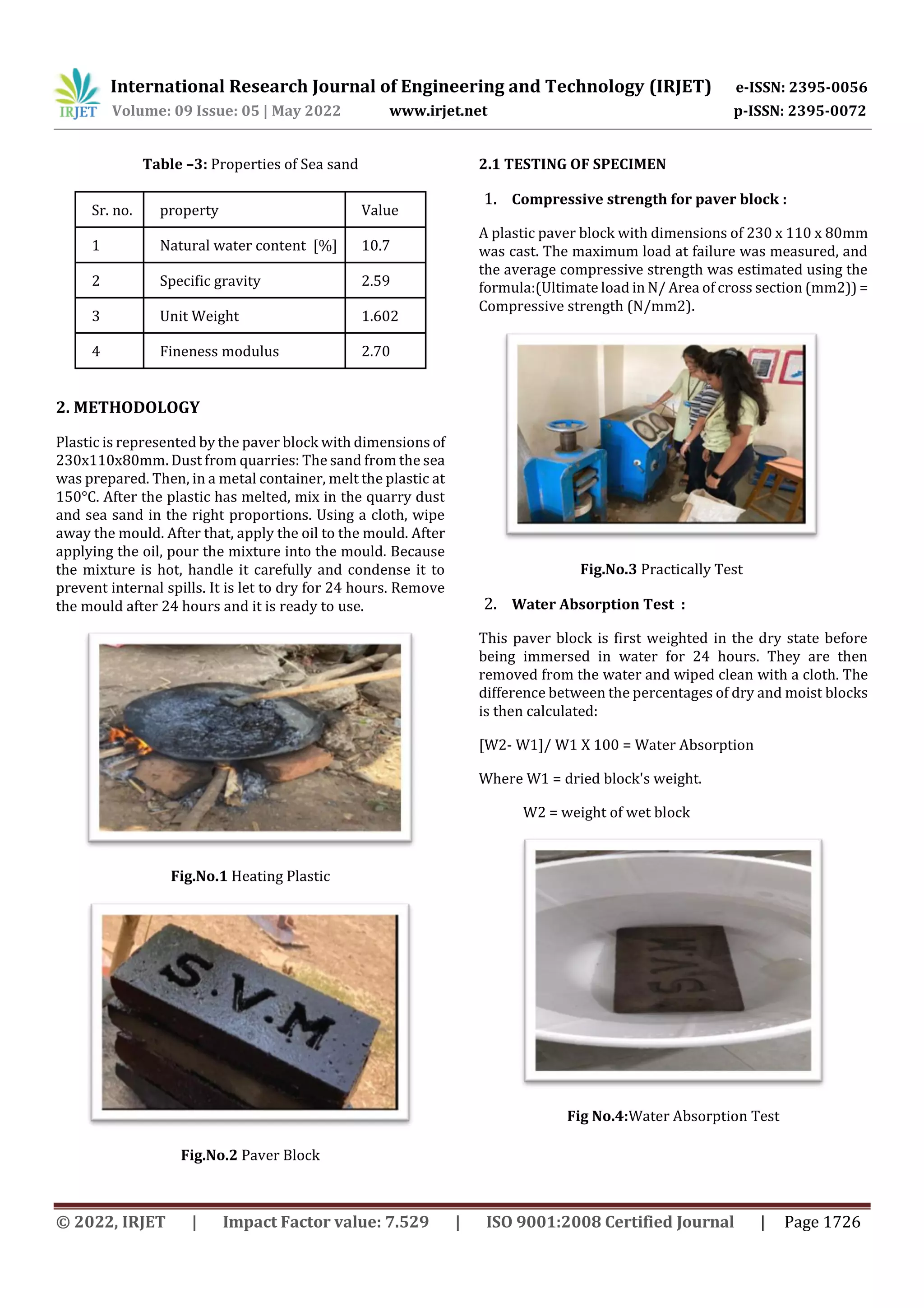 Plastic Waste Utilization for Manufacturing of Paver Block | PDF