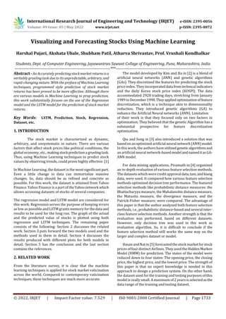Visualizing and Forecasting Stocks Using Machine Learning | PDF