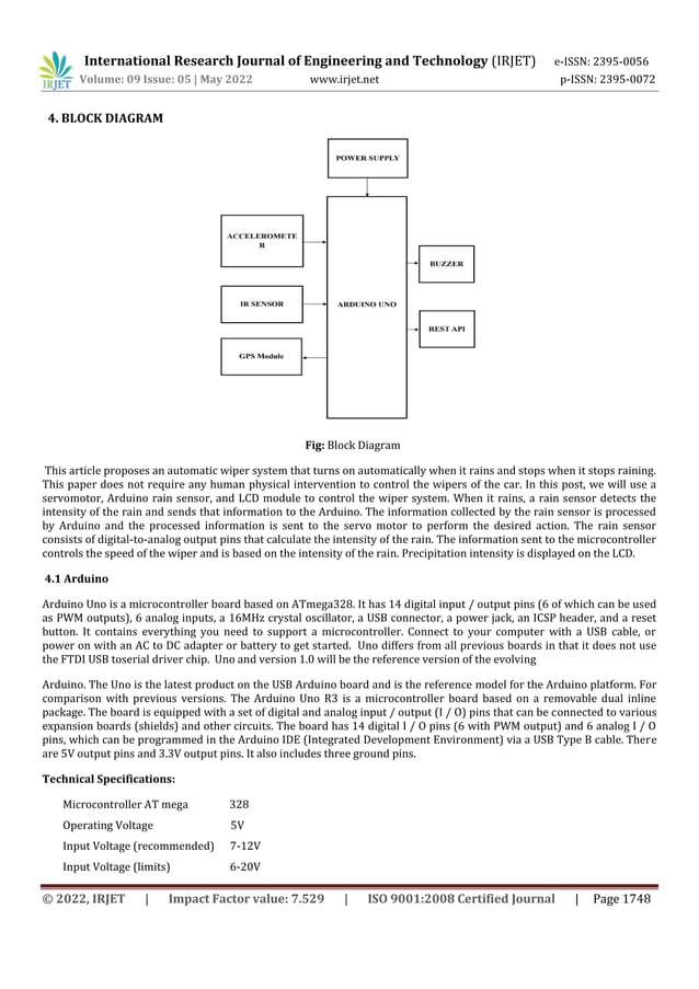 ACCIDENT PREVENTION AND IDENTIFICATION SYSTEM FOR VEHICLES USING ARDUINO | PDF | Injuries ...